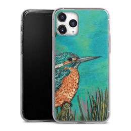 DeinDesign iPhone 11 Pro Handy Slim Case Silikon Handyh&uuml;lle transparent H&uuml;lle extra d&uuml;nn Painting Animals Bird Silikon Slim Case