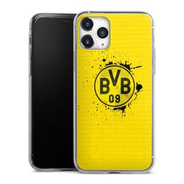 DeinDesign iPhone 11 Pro Handy Slim Case Silikon Handyh&uuml;lle transparent H&uuml;lle extra d&uuml;nn Bvb Official Licensed Product Borussia Dortmund Silikon Slim Case