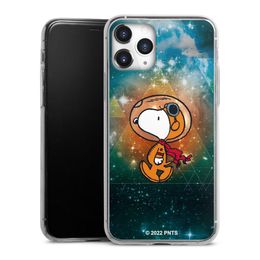 DeinDesign iPhone 11 Pro Handy Slim Case Silikon Handyh&uuml;lle transparent H&uuml;lle extra d&uuml;nn Astronaut Snoopy Official Licensed Product Silikon Slim Case