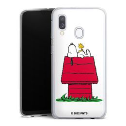 DeinDesign Galaxy A40 Handy Silikon H&uuml;lle Case transparent Handyh&uuml;lle Snoopy Peanuts Official Licensed Product Silikon Case