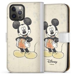 DeinDesign iPhone 12 Pro Max Handy Klapph&uuml;lle Handyh&uuml;lle aus Kunst Leder wei&szlig; Flip Case Water Colour Official Licensed Product Sideflip mit Lasche