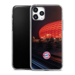 DeinDesign iPhone 11 Pro Handy Slim Case Silikon Handyh&uuml;lle transparent H&uuml;lle extra d&uuml;nn Fc Bayern M&uuml;nchen Stadium Fcb Silikon Slim Case