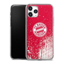 DeinDesign iPhone 11 Pro Handy Slim Case Silikon Handyh&uuml;lle transparent H&uuml;lle extra d&uuml;nn Fcb Fc Bayern M&uuml;nchen Official Licensed Product Silikon Slim Case
