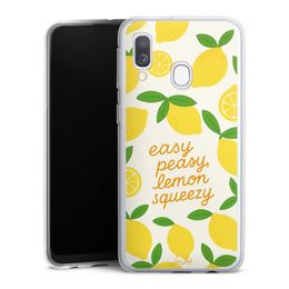 DeinDesign Galaxy A40 Handy Silikon H&uuml;lle Case transparent Handyh&uuml;lle Spruch Statement Lemon Silikon Case