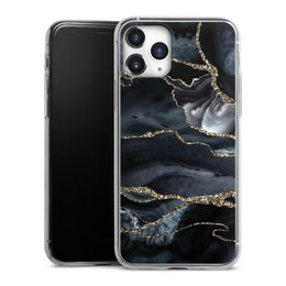 DeinDesign iPhone 11 Pro Handy Slim Case Silikon Handyh&uuml;lle transparent H&uuml;lle extra d&uuml;nn Marble Glitzer Trends Silikon Slim Case