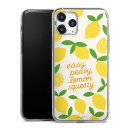DeinDesign iPhone 11 Pro Handy Slim Case Silikon Handyh&uuml;lle transparent H&uuml;lle extra d&uuml;nn Spruch Statement Lemon Silikon Slim Case