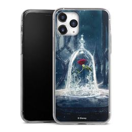 DeinDesign iPhone 11 Pro Handy Slim Case Silikon Handyh&uuml;lle transparent H&uuml;lle extra d&uuml;nn Disney Princess Rose The Beauty And The Beast Silikon Slim Case