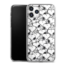 DeinDesign iPhone 11 Pro Handy Slim Case Silikon Handyh&uuml;lle transparent H&uuml;lle extra d&uuml;nn Muster Peanuts Snoopy Silikon Slim Case