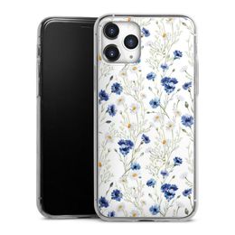 DeinDesign iPhone 11 Pro Handy Slim Case Silikon Handyh&uuml;lle transparent H&uuml;lle extra d&uuml;nn Flower Muster Flowers Silikon Slim Case