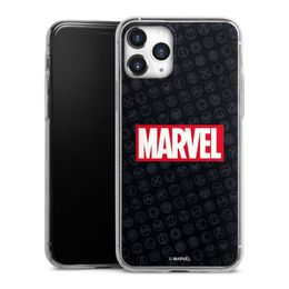 DeinDesign iPhone 11 Pro Handy Slim Case Silikon Handyh&uuml;lle transparent H&uuml;lle extra d&uuml;nn Comic Logo Marvel Silikon Slim Case