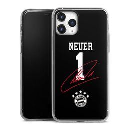 DeinDesign iPhone 11 Pro Handy Slim Case Silikon Handyh&uuml;lle transparent H&uuml;lle extra d&uuml;nn Fcb Manuel Neuer Fc Bayern M&uuml;nchen Silikon Slim Case