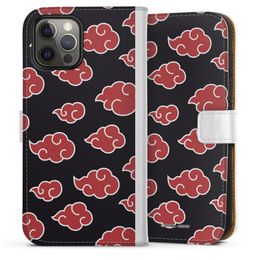 DeinDesign iPhone 12 Pro Max Handy Klapph&uuml;lle Handyh&uuml;lle aus Kunst Leder wei&szlig; Flip Case Akatsuki Official Licensed Product Naruto Shippuden Sideflip mit Lasche