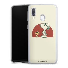 DeinDesign Galaxy A40 Handy Silikon H&uuml;lle Case transparent Handyh&uuml;lle Snoopy Official Licensed Product Kindheit Silikon Case