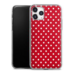 DeinDesign iPhone 11 Pro Handy Slim Case Silikon Handyh&uuml;lle transparent H&uuml;lle extra d&uuml;nn Points Polka Dots Retro Silikon Slim Case