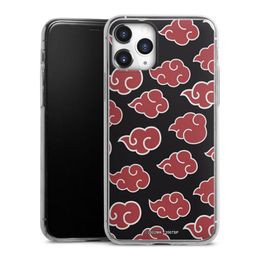DeinDesign iPhone 11 Pro Handy Slim Case Silikon Handyh&uuml;lle transparent H&uuml;lle extra d&uuml;nn Naruto Shippuden Pattern Akatsuki Silikon Slim Case