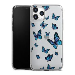 DeinDesign iPhone 11 Pro Handy Slim Case Silikon Handyh&uuml;lle transparent H&uuml;lle extra d&uuml;nn Transparent Muster Butterfly Silikon Slim Case