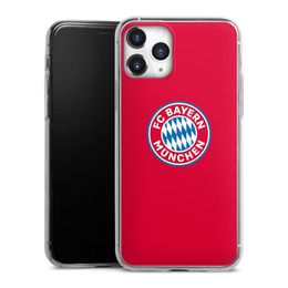 DeinDesign iPhone 11 Pro Handy Slim Case Silikon Handyh&uuml;lle transparent H&uuml;lle extra d&uuml;nn Fc Bayern M&uuml;nchen Logo Fcb Silikon Slim Case