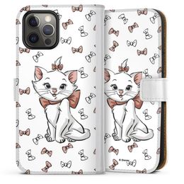 DeinDesign iPhone 12 Pro Max Handy Klapph&uuml;lle Handyh&uuml;lle aus Kunst Leder wei&szlig; Flip Case Cat Aristocats Mary Disney Sideflip mit Lasche
