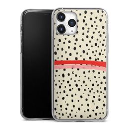 DeinDesign iPhone 11 Pro Handy Slim Case Silikon Handyh&uuml;lle transparent H&uuml;lle extra d&uuml;nn Stripes Points Kunst Silikon Slim Case