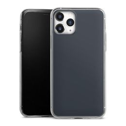DeinDesign iPhone 11 Pro Handy Slim Case Silikon Handyh&uuml;lle transparent H&uuml;lle extra d&uuml;nn Unicoloured Grey Anthracite Silikon Slim Case