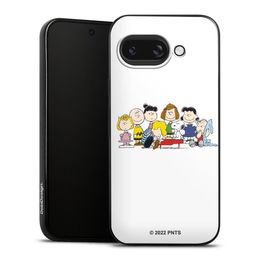 DeinDesign Google Pixel 9a Handy Slim Case extra d&uuml;nn Silikon Handyh&uuml;lle schwarz H&uuml;lle Merchandise Kindheit Peanuts Silikon Slim Case