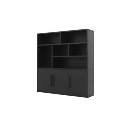 Primo Highboard Broadway - schwarz - Materialmix - 180 cm - 187 cm - cm 45,0 - M&ouml;bel Kraft