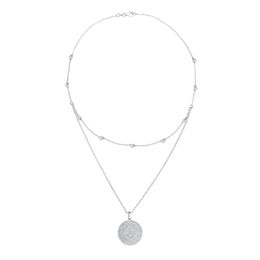 Elli Kette 'Layer' Damen Gr&ouml;&szlig;e 40 silber / wei&szlig;
