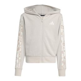 adidas Sportswear Sportsweatjacke M&auml;dchen Gr&ouml;&szlig;e 152 brokat / greige / wei&szlig;