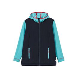 sheego Funktionsfleecejacke Damen Gr&ouml;&szlig;e XXL hellblau / dunkelblau