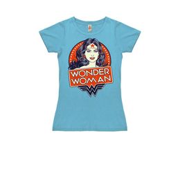 logoshirt Shirt 'Wonder Woman Portrait' female Blue size S