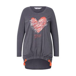Angel of Style Sweatshirt Damen Gr&ouml;&szlig;e 8XL anthrazit / mandarine / silber