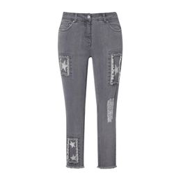 Angel of Style Jeans Damen Gr&ouml;&szlig;e 45/46 hellgrau / graumeliert