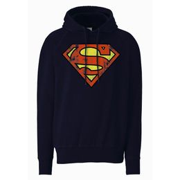 logoshirt Kapuzenpullover 'DC - Superman Logo' Damen Gr&ouml;&szlig;e XS dunkelblau