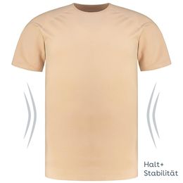 Gro&szlig;e Gr&ouml;&szlig;en Finn Design Komfort T-Shirt mit stabilisierender Funktion Farbe beige Gr&ouml;&szlig;e: 3XL