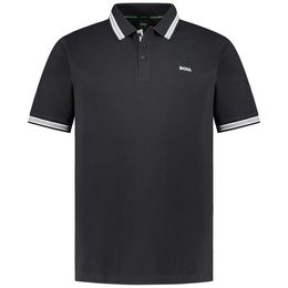 Gro&szlig;e Gr&ouml;&szlig;en BOSS Poloshirt mit Kontrastdetails Farbe schwarz Gr&ouml;&szlig;e: 4XL