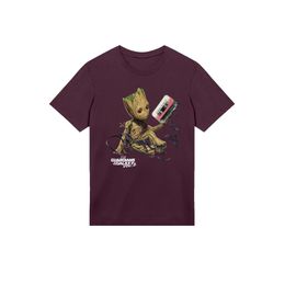 F4NT4STIC Shirt 'Marvel Guardians Of The Galaxy Vol2 Groot Tape' male Brown size L