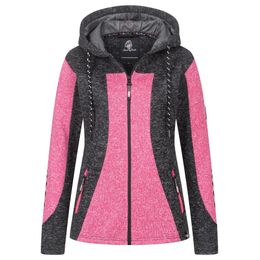 Rock Creek Fleecejacke Damen Gr&ouml;&szlig;e S graumeliert / pinkmeliert