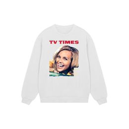 F4NT4STIC Sweatshirt 'TV Times Honor Blackman 1964 Cover' Herren Gr&ouml;&szlig;e S wei&szlig;