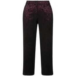 Ulla Popken Hose Damen Gr&ouml;&szlig;e 52 lila / schwarz