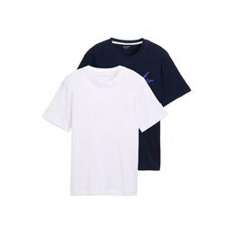 Tom Tailor T-Shirt Herren Gr&ouml;&szlig;e XL navy / dunkelblau / wei&szlig;