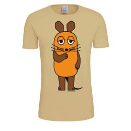 logoshirt T-Shirt 'Die Sendung mit der Maus' Herren Gr&ouml;&szlig;e L beige