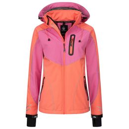Rock Creek Jacke Damen Gr&ouml;&szlig;e L grau / orange / dunkelpink