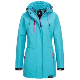Rock Creek Outdoorjacke Damen Gr&ouml;&szlig;e 5XL hellblau / pink / schwarz