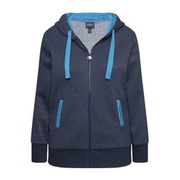 Ulla Popken Zip-Up Hoodie female Blue size 46-48