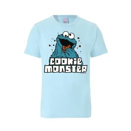 logoshirt Shirt 'Kr&uuml;melmonster - Sesamstrasse' female Blue size L