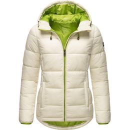 Marikoo Winterjacke 'Leandraa' Damen Gr&ouml;&szlig;e 4XL limette / schwarz / wei&szlig;
