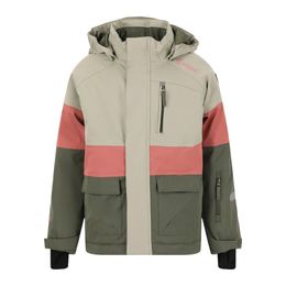 ZIGZAG Skijacke 'Taylora' Jungen Gr&ouml;&szlig;e 152 beige / gr&uuml;n / oliv