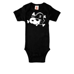 logoshirt Baby-Body 'Peanuts Snoopy-Print' Jungen Gr&ouml;&szlig;e 74/80 schwarz / wei&szlig;