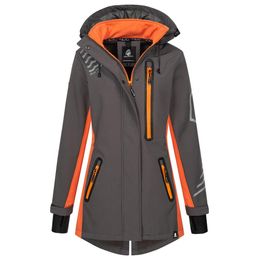 Rock Creek Outdoorjacke Damen Gr&ouml;&szlig;e M anthrazit / silbergrau / orange