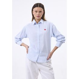 Felix Hardy Bluse Damen Gr&ouml;&szlig;e L hellblau / rot / wei&szlig;